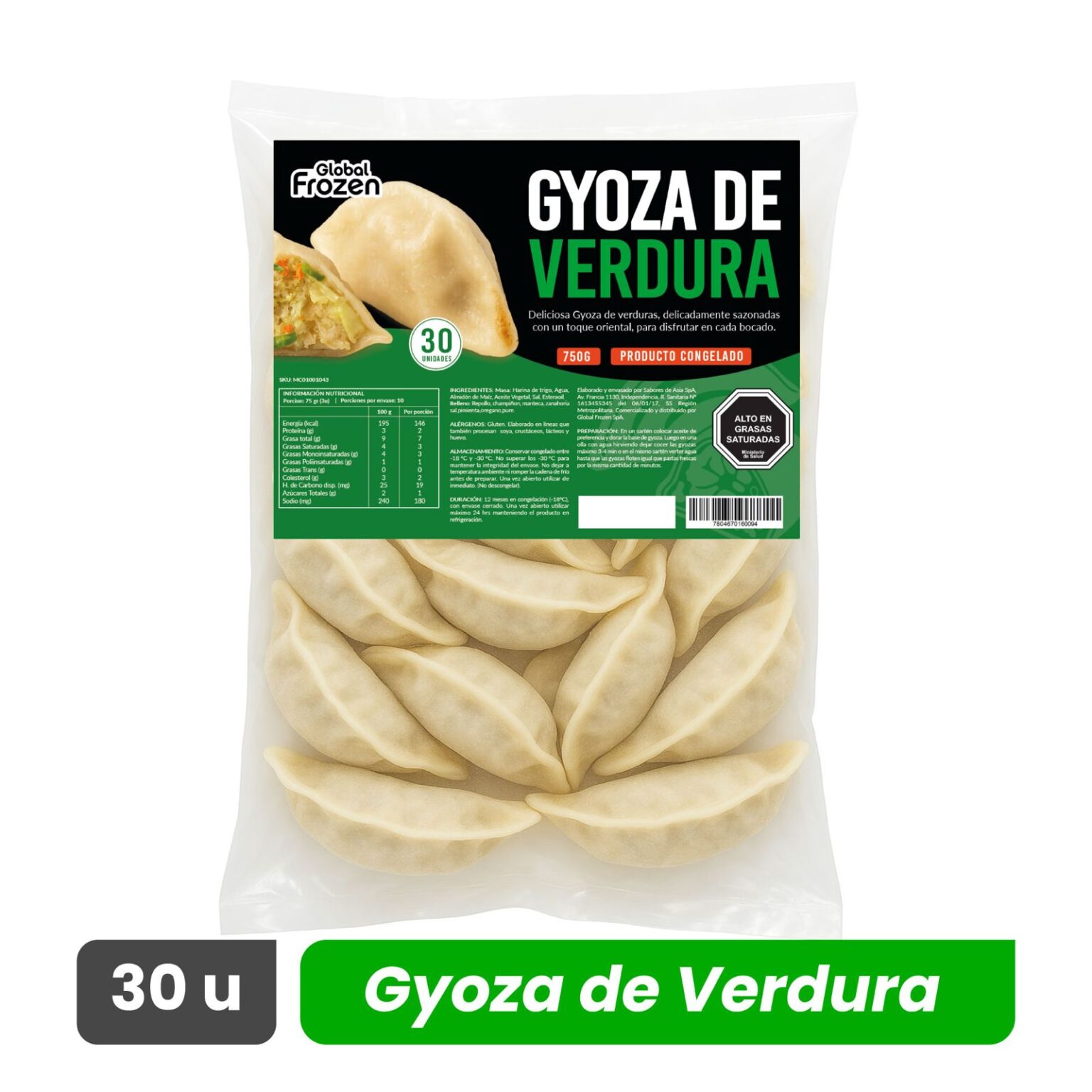 Gyosa Verdura – Global Frozen – Caja 150 unidades – Global Frozen